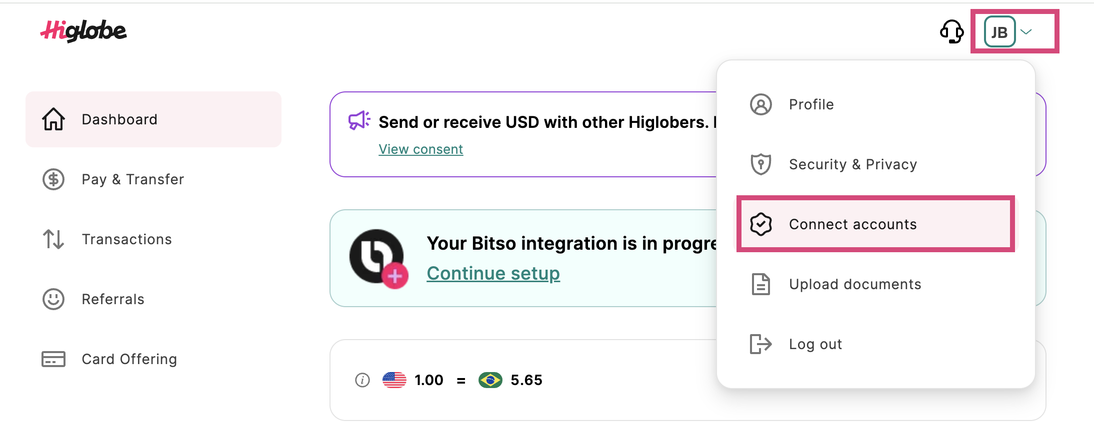 How to manage my local bank accounts at Higlobe? – Help center